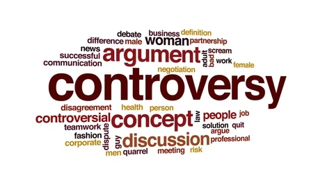 Controversy animated word cloud, text de... | Stock Video | Pond5