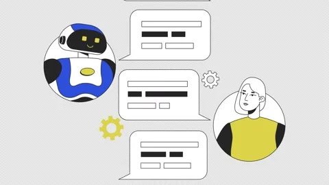 Conversational AI chatbot animation | Stock Video | Pond5