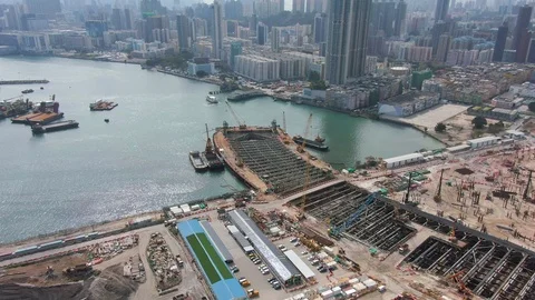 Converting an old runway strip into a Ho... | Stock Video | Pond5