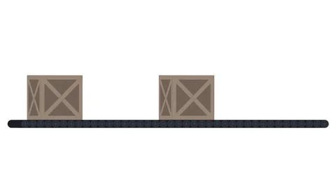 Conveyor. Animation roller conveyor. Car... | Stock Video | Pond5