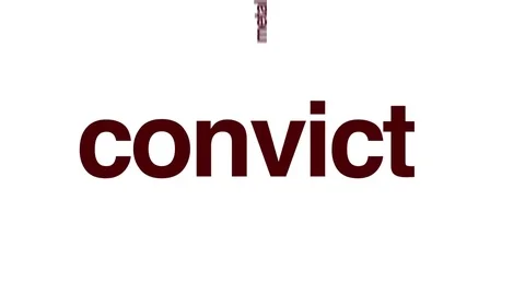 Convict animated word cloud. | Stock Video | Pond5