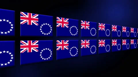 Cook Islands Flag Animated Background 3d... | Stock Video | Pond5