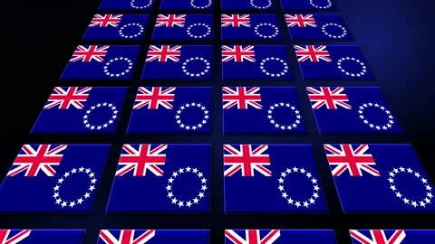 Cook Islands Flag Animated Background 3d... | Stock Video | Pond5