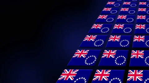 Cook Islands Flag Animated Background 3d... | Stock Video | Pond5