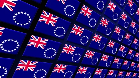 Cook Islands Flag Animated Background 3d... | Stock Video | Pond5