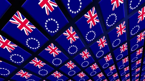 Cook Islands Flag Animated Background 3d... | Stock Video | Pond5