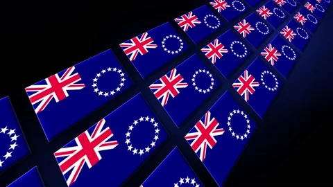 Cook Islands Flag Animated Background 3d... | Stock Video | Pond5