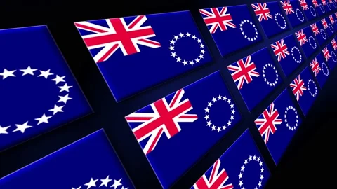 Cook Islands Flag Animated Background 3d... | Stock Video | Pond5