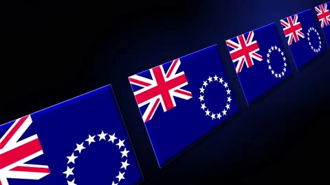 Cook Islands Flag Animated Background 3d... | Stock Video | Pond5