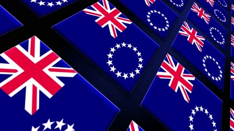 Cook Islands Flag Animated Background 3d... | Stock Video | Pond5