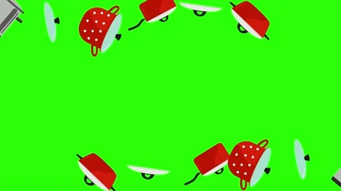Cooking item tools, green screen chroma ... | Stock Video | Pond5