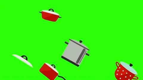 Cooking item tools, green screen chroma ... | Stock Video | Pond5