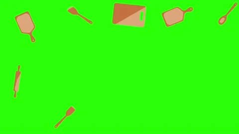 Cooking item tools, green screen chroma ... | Stock Video | Pond5