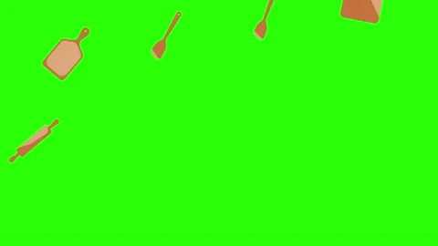 Cooking item tools, green screen chroma ... | Stock Video | Pond5