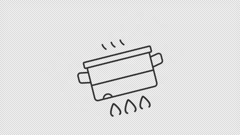 Cooking process line animation | Stock Video | Pond5