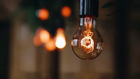 A cool burning analog light bulb decorat... | Stock Video | Pond5