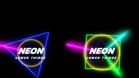 Cool Glowing Neon Shape Lower Thirds ~ After Effects #231873159
