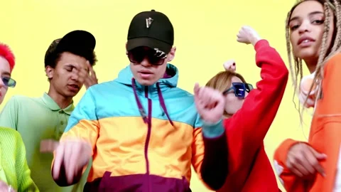 Cool group of young people dancing hip h... | Stock Video | Pond5