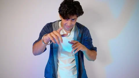 Cool Model Posing for a Stylish PhotoSho... | Stock Video | Pond5