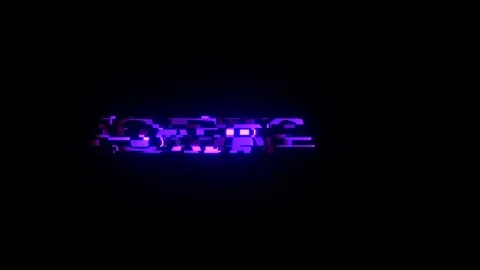 cool neon glitch LOADING text animation ... | Stock Video | Pond5
