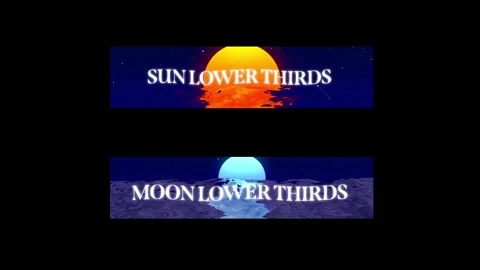 After Effects: Cool Sun And Moon Lower Thirds #169514341