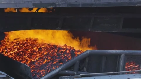Cooling of coke oven coal after the coki... | Stock Video | Pond5