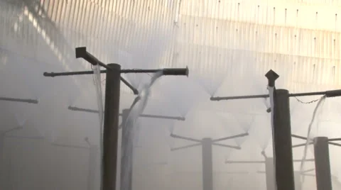 Cooling tower to the production of coke | Stock Video | Pond5