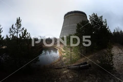 Cooling Tower of Reactor Number 5 In at Chernobyl Nuclear Power Plant ...