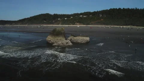 Copalis Rock Offshore Of Crowded Copalis... | Stock Video | Pond5