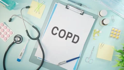 COPD WRITTEN ON MEDICAL PAPER | Stock Video | Pond5
