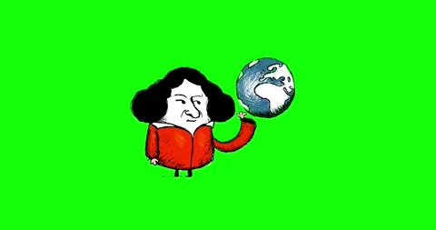 Copernicus is moving earth cartoon anima... | Stock Video | Pond5