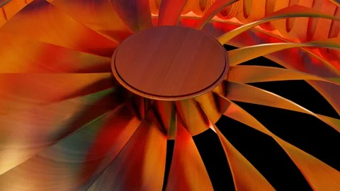 The copper fan blades rotate. abstract l... | Stock Video | Pond5