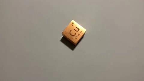 Copper Metal Cube top view | Stock Video | Pond5