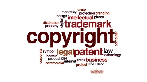 Copyright animated word cloud, text desi... | Stock Video | Pond5