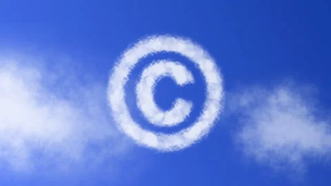 Copyright Symbol with Cloud Effects Anim... | Stock Video | Pond5