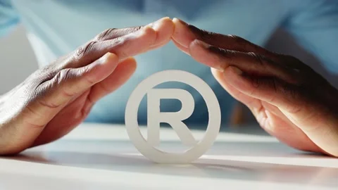 Copyright Symbol Protection Sign. Regist... | Stock Video | Pond5