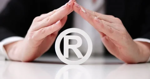 Copyright Symbol Protection Sign. Regist... | Stock Video | Pond5