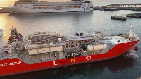 Coral Methane bunkering tanker, LNG tran... | Stock Video | Pond5