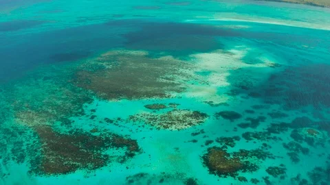 Coral reefs and atolls in the tropical s... | Stock Video | Pond5
