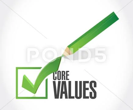 Core values check mark sign illustration design: Graphic #49123345