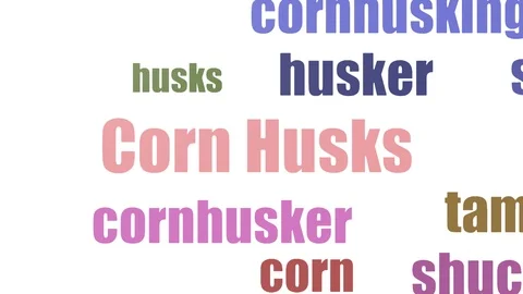 Corn Husks Word Cloud Animated Isolated ... | Stock Video | Pond5