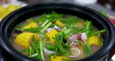 corn soup Traditional Dominican creole f... | Stock Video | Pond5