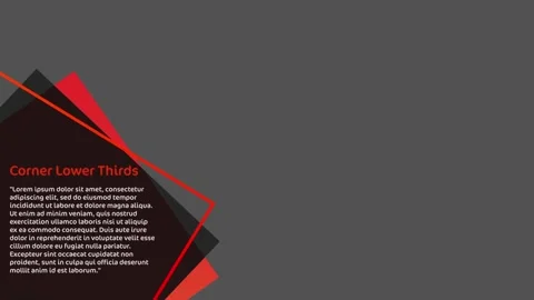 Corner Lower Thirds ~ After Effects Template #142129467