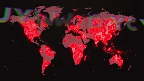 Coronavirus location on world map | Stock Video | Pond5