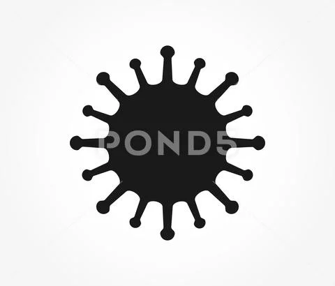 Coronavirus virus SARS-CoV-2 model symbol shape. Vector illustration ...