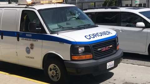 Coroner Van transporting body, Hollywood... | Stock Video | Pond5