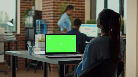Corporate person using green screen | Stock Video | Pond5