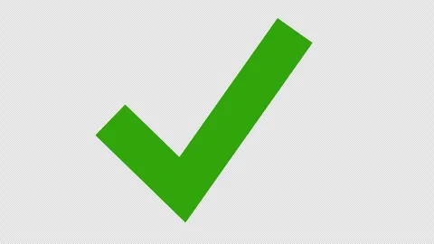 Correct Check Marks Animation in Transpa... | Stock Video | Pond5