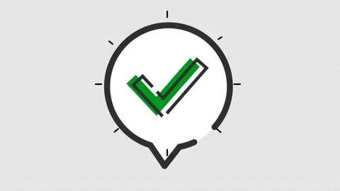 Correct Checkbox Animation in Transparen... | Stock Video | Pond5