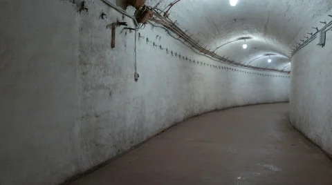 Corridors on the old Soviet base repair ... | Stock Video | Pond5